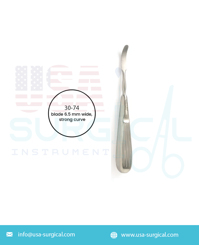 JOSEPH Periosteal Elevator, strong curve - USA Medical Surgical Instrument